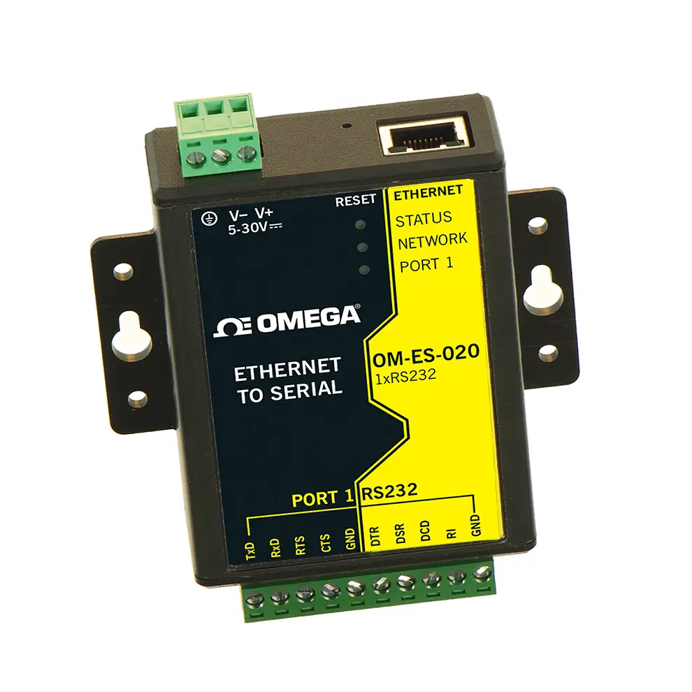 Ethernet to RS232 Serial Device Server 10/100Base :: DwyerOmega CZ