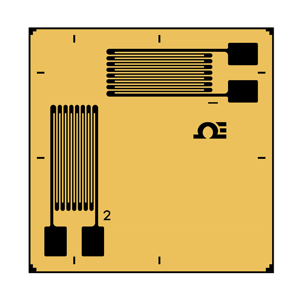 Biaxial 0/90° Corner T Rosette Strain Gauges (Pack of 5) :: DwyerOmega CZ