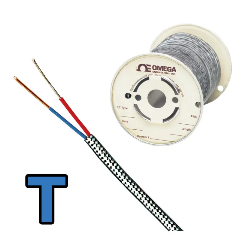 Overbraid T Type Thermocouple Duplex Wire :: OMEGA Engineering